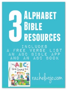 Bible Alphabet Verse List and My ABC's of God Loves Me Book - Rachel Wojo