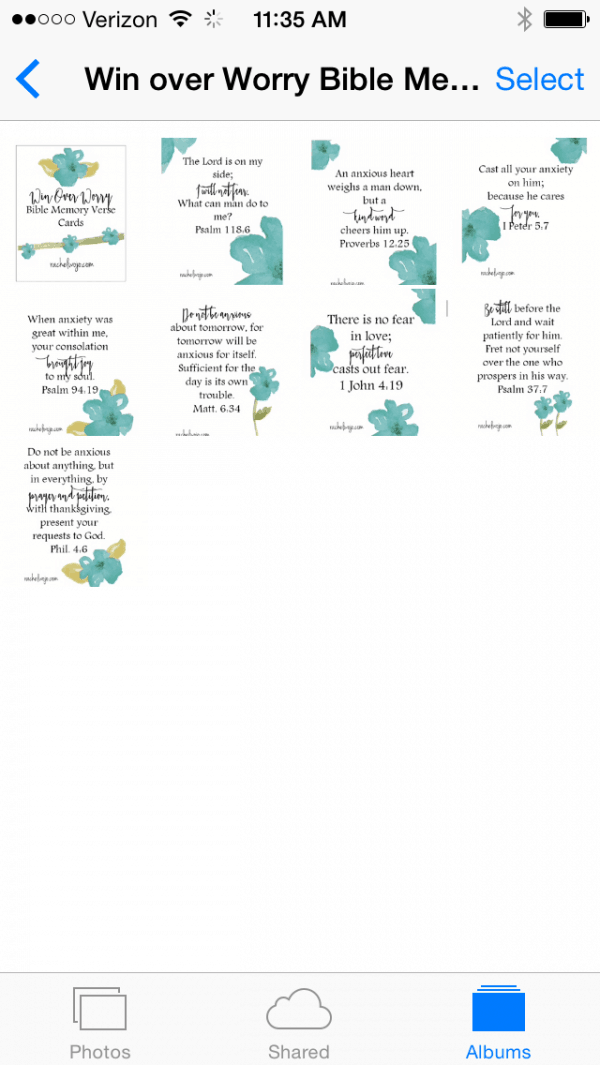 Win Over Worry Bible Memory Verse Cards - Rachel Wojo