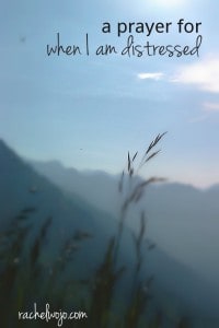 A Prayer for When I Am Distressed - Rachel Wojo