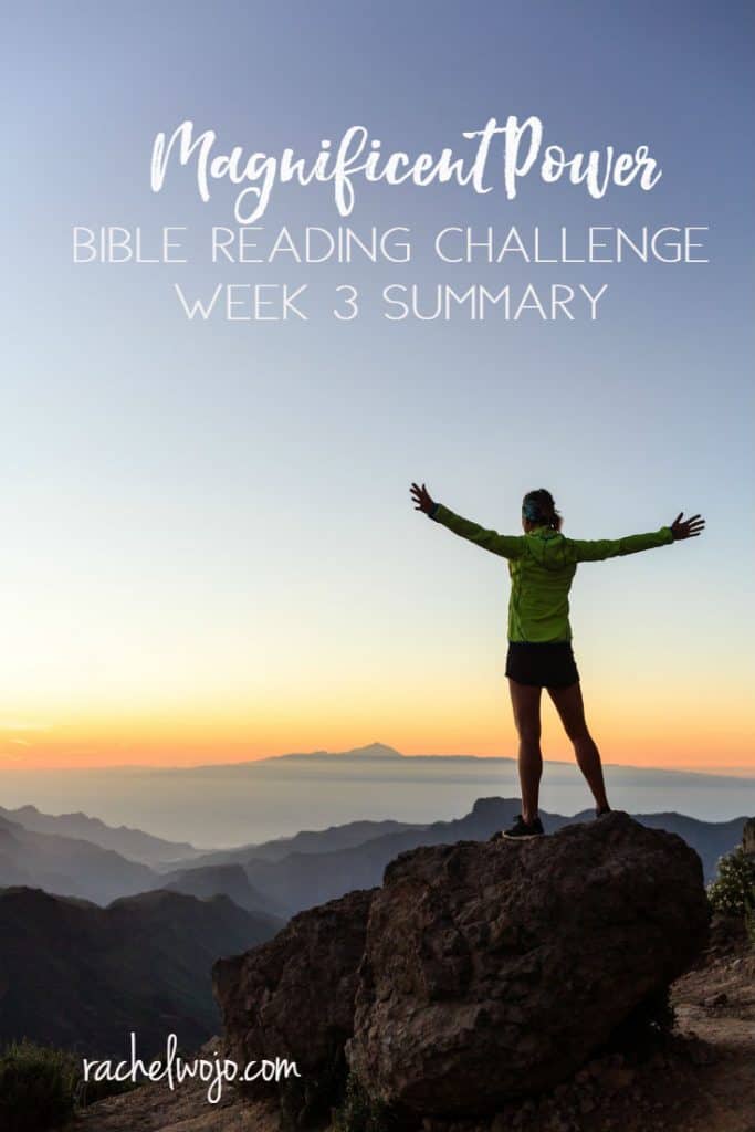 Magnificent Power Bible Reading Challenge Week 3 Summary - Rachel Wojo