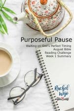 Purposeful Pause Bible Reading Week 2 Summary - Rachel Wojo