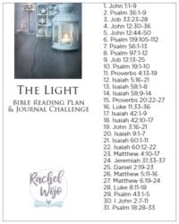 The Light Bible Reading Plan and Journal Challenge - Rachel Wojo