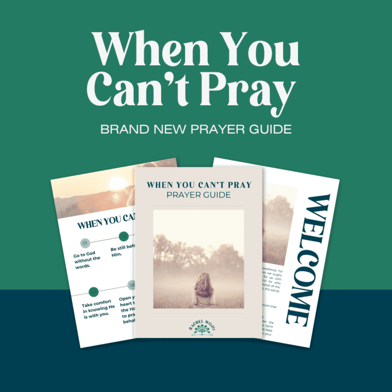 When You Can't Pray Prayer Guide - Rachel Wojo